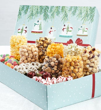 Holiday Popcorn Tins | Holiday Gift Baskets | The Popcorn Factory