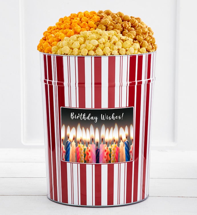 3 Gallon Ohio State University Popcorn Tin with 15 Bags of Popcorn