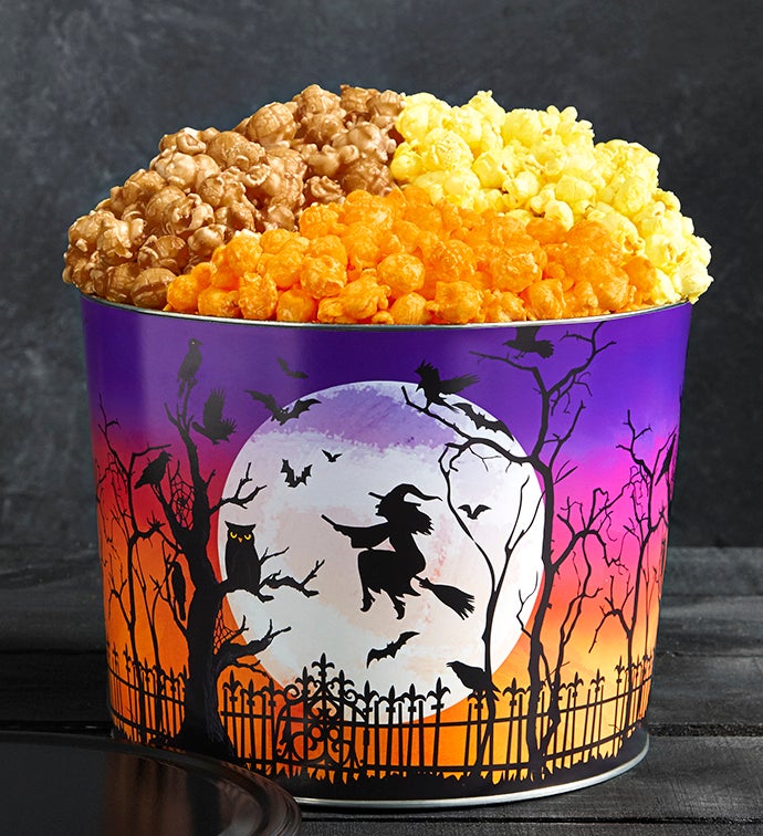 Bat Moon Rising 2-Gallon 3 Flavor Popcorn Tin