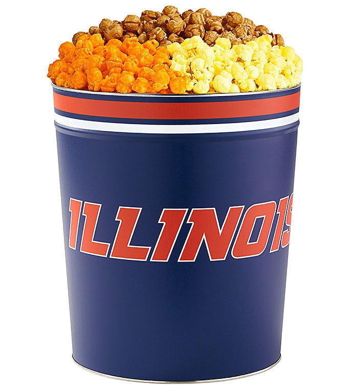 3 Gallon University of Illinois 3 Flavor Popcorn Tins | The Popcorn ...