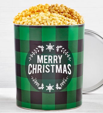 Holiday Popcorn Tins | Holiday Gift Baskets | The Popcorn Factory