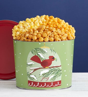 Holiday Popcorn Tins | Holiday Gift Baskets | The Popcorn Factory