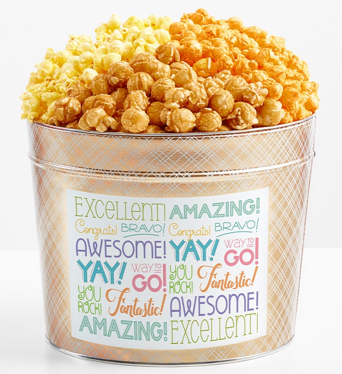 Tins With Pop® Congrats Excellent Bravo from The Popcorn Factory